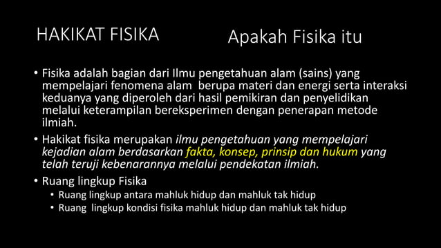 Hakekat fisika dan keselamantan kerja di laboratorium | PPTX