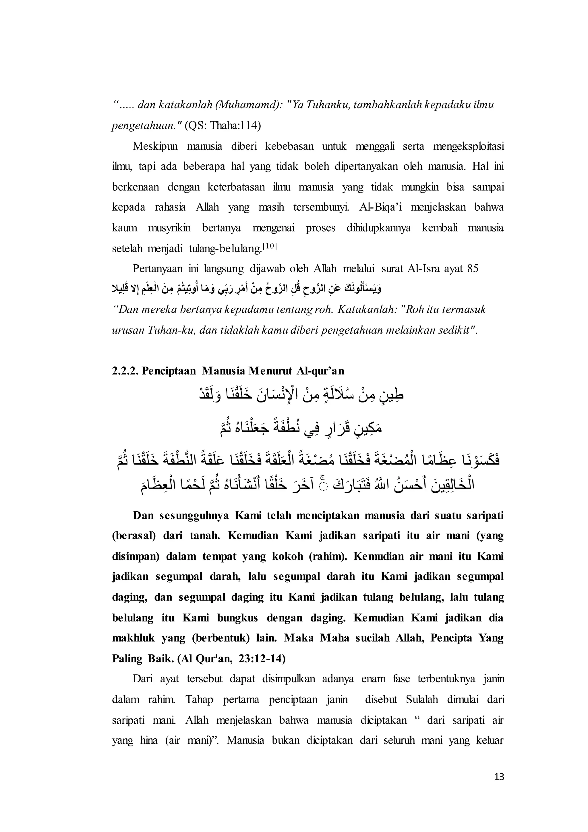 Hakekat ilmu pengetahuan dalam pandangan islam | DOCX