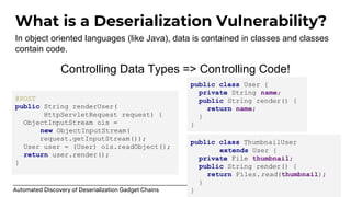 Automated Discovery of Deserialization Gadget Chains | PDF