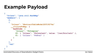 Automated Discovery of Deserialization Gadget Chains | PPT