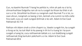 Hakha Chin (Lai holh) - The Precious Blood of Jesus Christ - Jesuh Khrih A sunglawi mi thisen.pptx