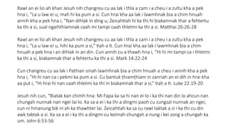 Hakha Chin (Lai holh) - The Precious Blood of Jesus Christ - Jesuh Khrih A sunglawi mi thisen.pptx