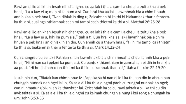 Hakha Chin (Lai holh) - The Precious Blood of Jesus Christ - Jesuh ...