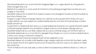 Hakha Chin (Lai holh) - The Precious Blood of Jesus Christ - Jesuh ...