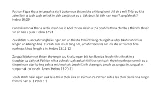 Hakha Chin (Lai holh) - The Precious Blood of Jesus Christ - Jesuh ...