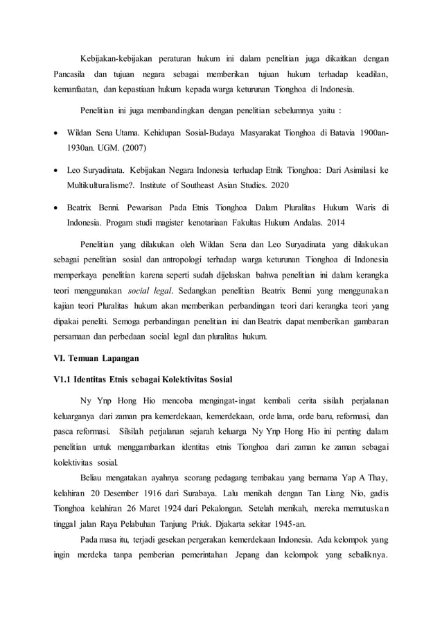 Hak identitas nama masyarakat keturunan tionghoa studi kasus ynp hong ...