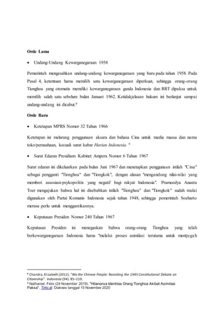 Hak identitas nama masyarakat keturunan tionghoa studi kasus ynp hong ...