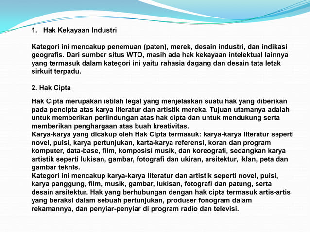 Haki hak atas kekayaan intelektual | PPTX