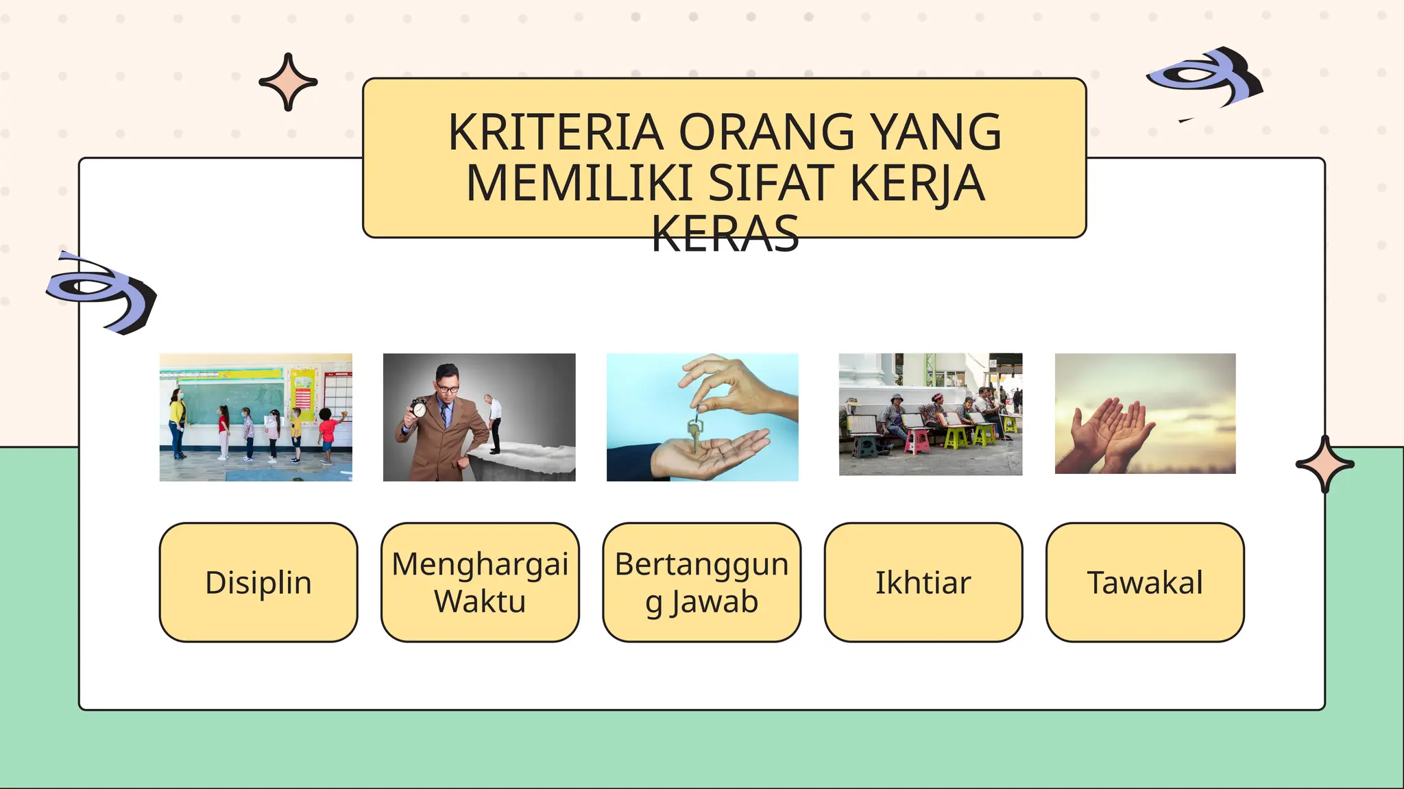 pembelajarn PAI kelas X tentang hakikat kerja keras | PPTX