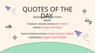 pembelajarn PAI kelas X tentang hakikat kerja keras | PPTX