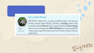 Ilmu Pengetahuan Alam HAKIKAT ILMU SAINS.pptx