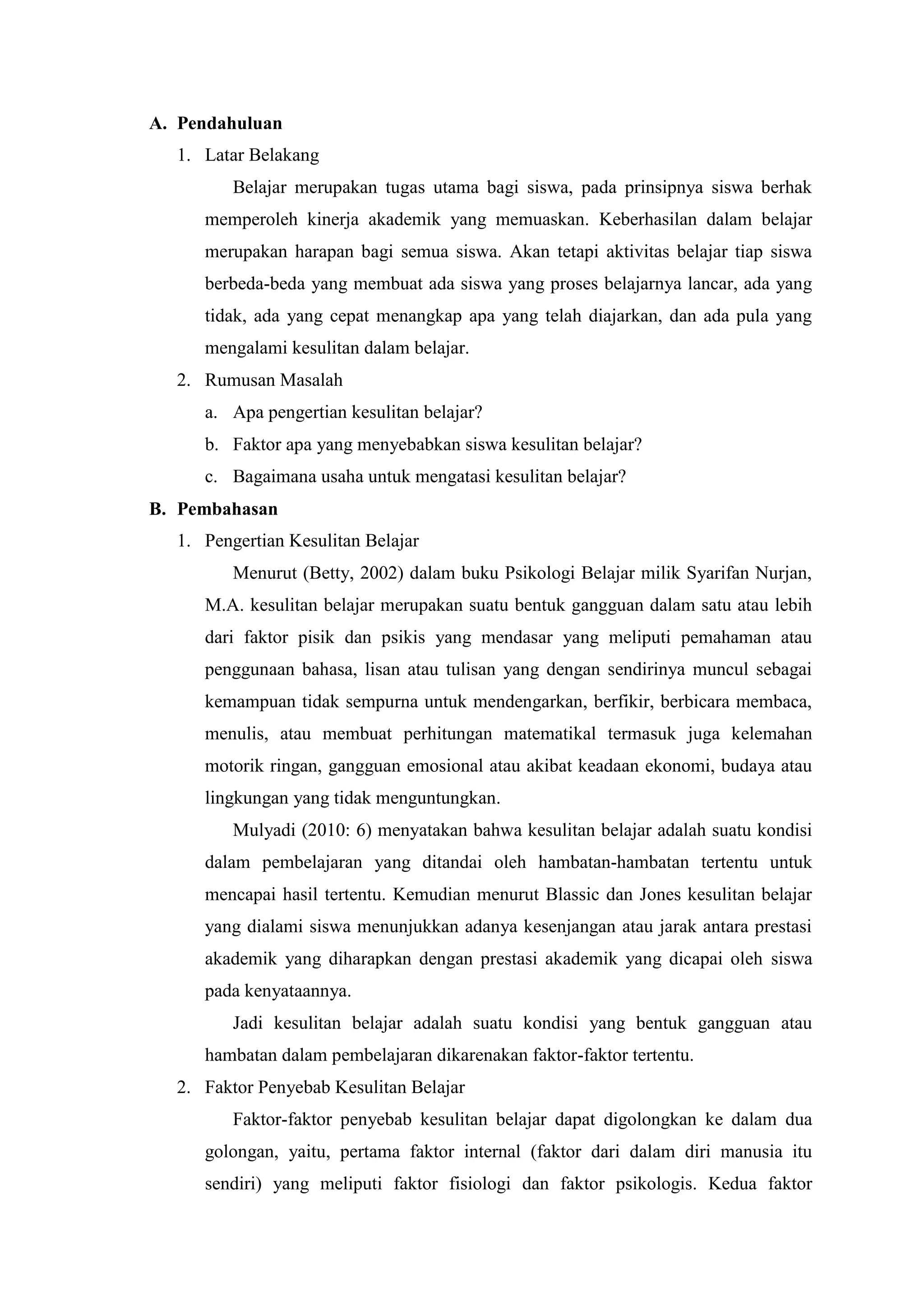 Makalah Hakikat Kesulitan Belajar 2024.docx