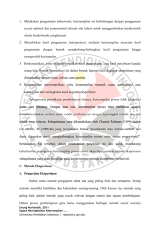 Hakikat pembelajaran ipa di sd | PDF
