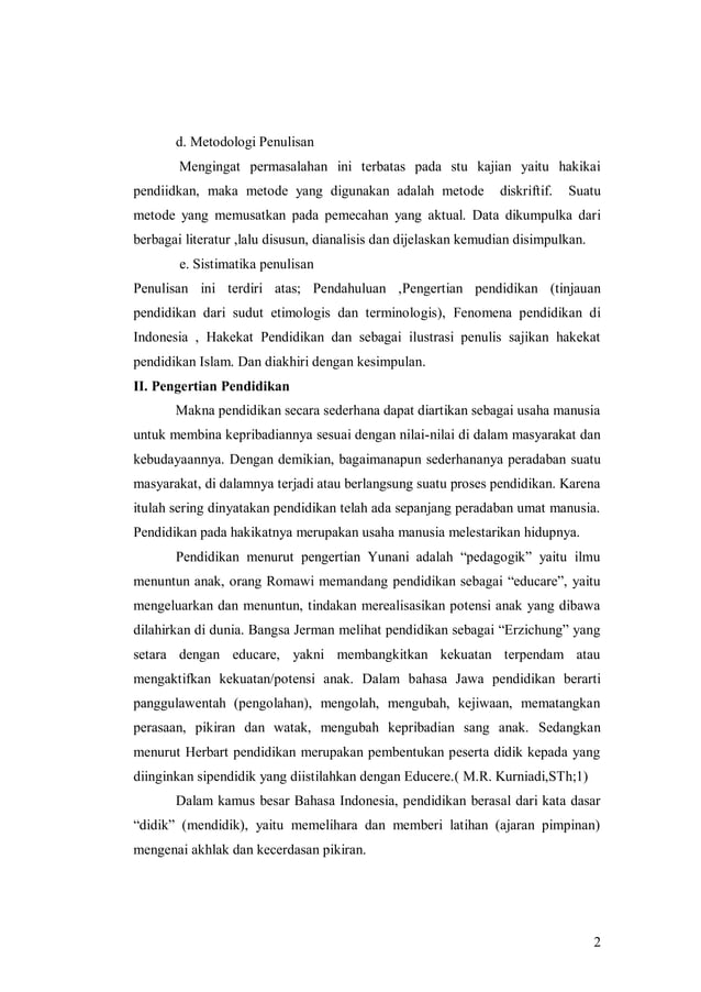 Hakikat pendidikan | PDF