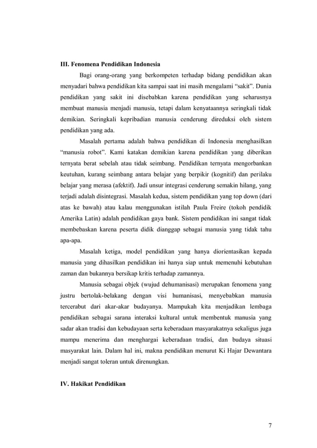 Hakikat pendidikan | PDF