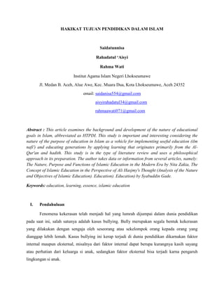 HAKIKAT TUJUAN PENDIDIKAN DALAM ISLAM.docx