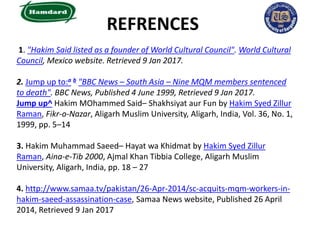 Hakim muhammad saeed | PPTX