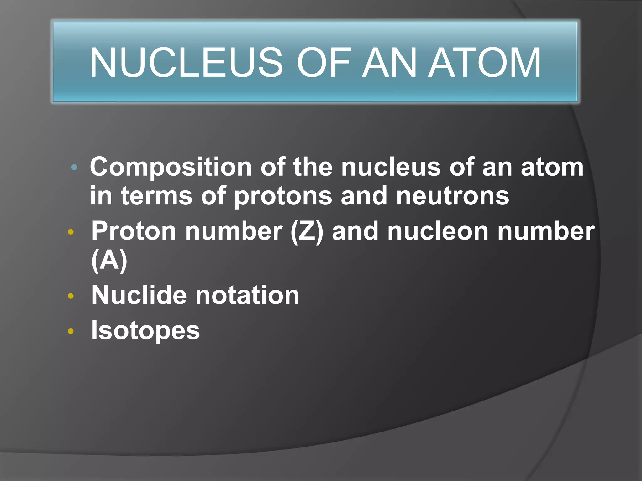 Hakim nucleus of an atom | PDF