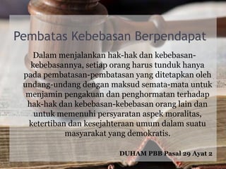 Hak kebebasan berpendapat | PPTX