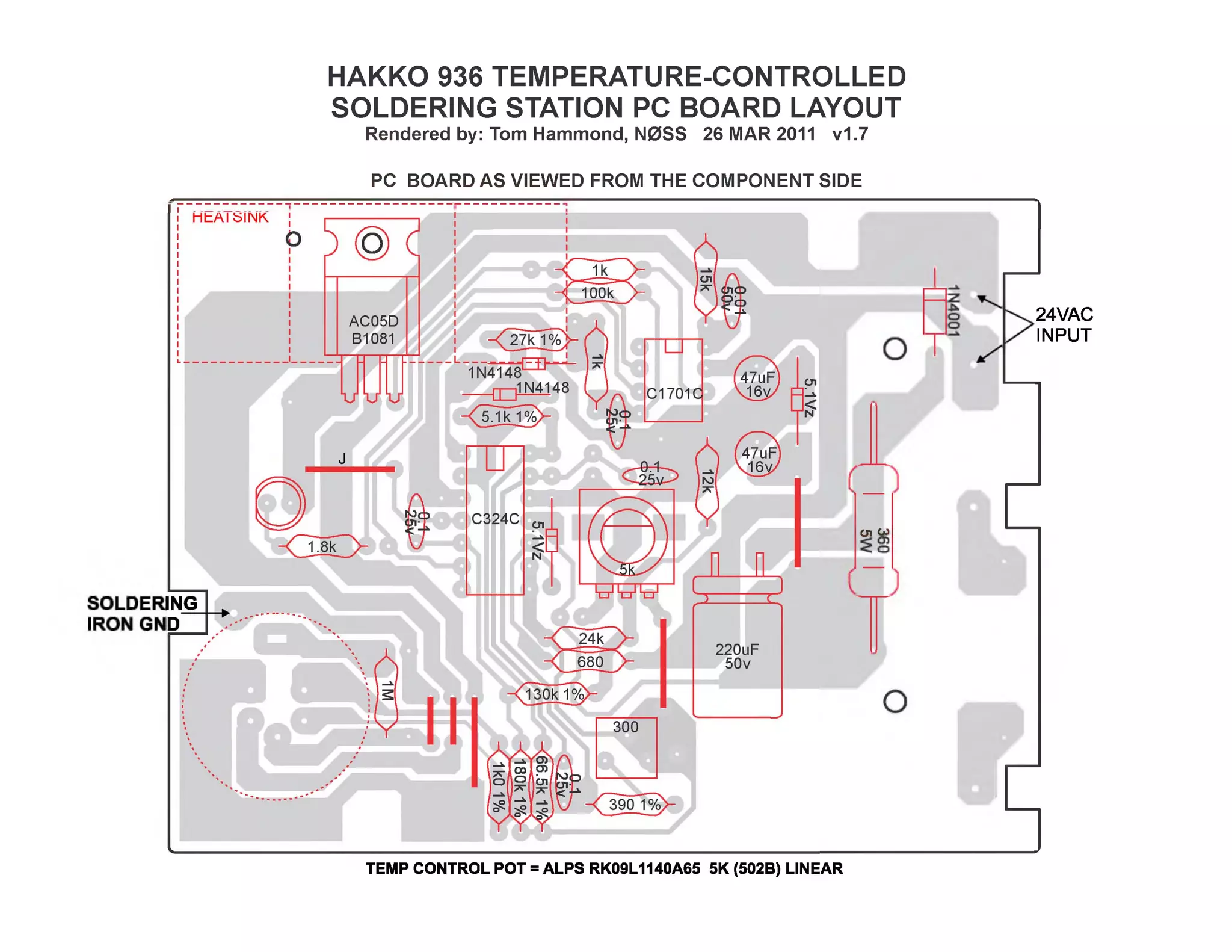 Hakko 936. Gordak 952. diy. analog soldering station. schematic | PDF