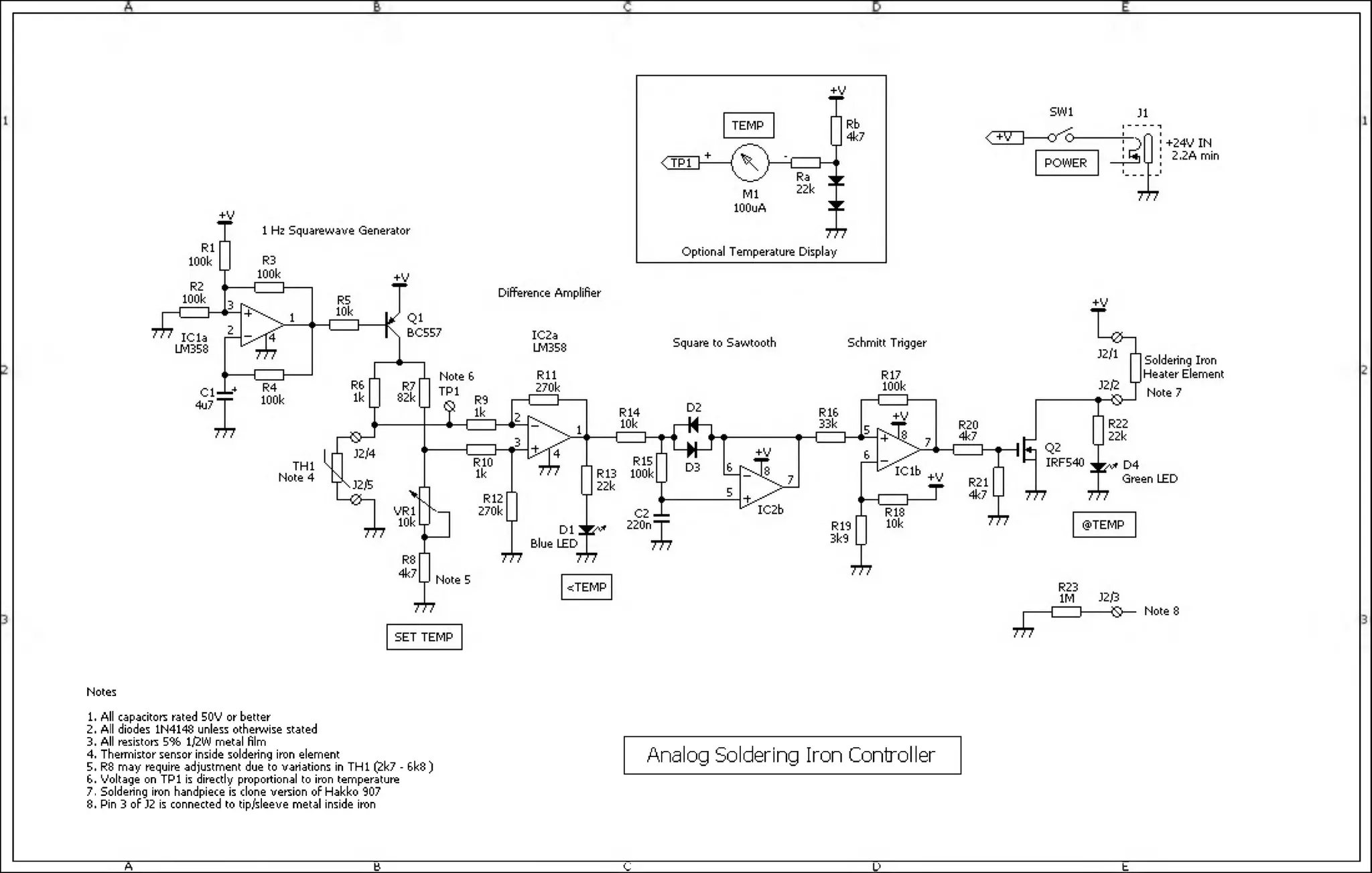 Hakko 936. Gordak 952. diy. analog soldering station. schematic | PDF