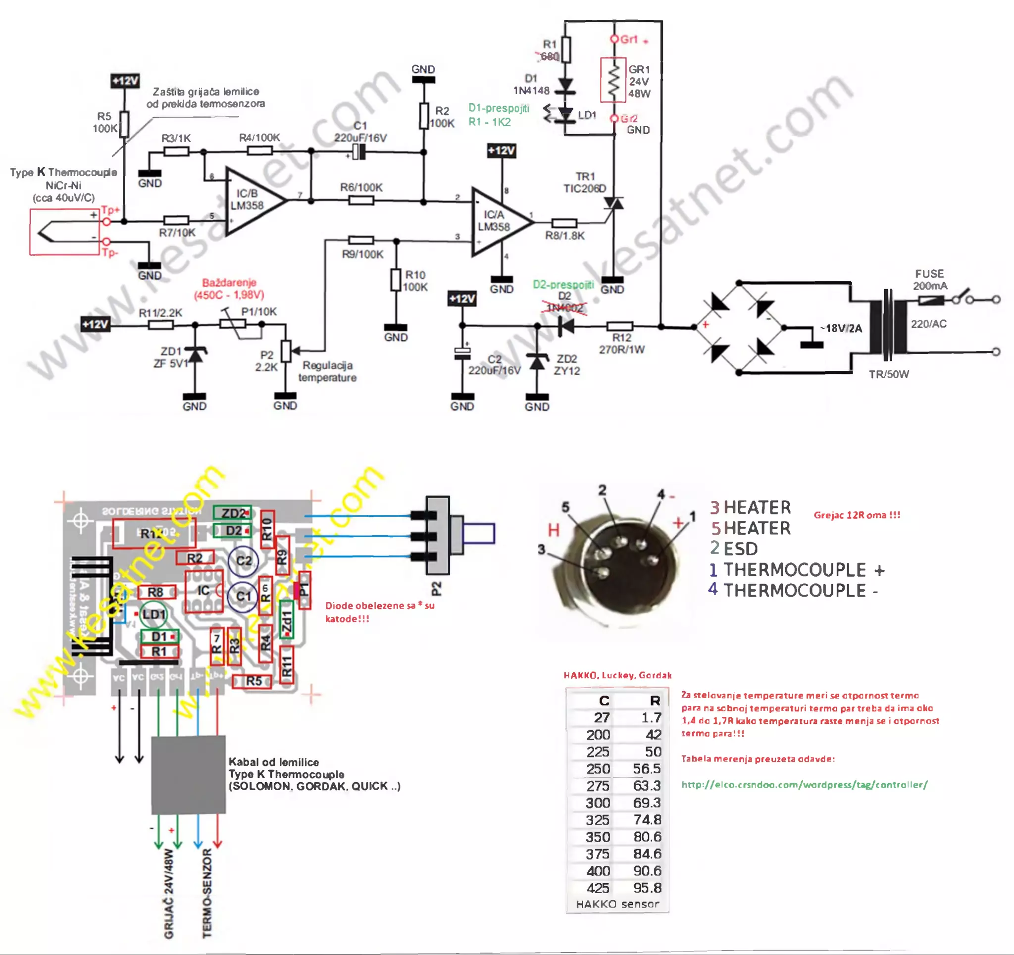 Hakko 936. Gordak 952. diy. analog soldering station. schematic | PPT