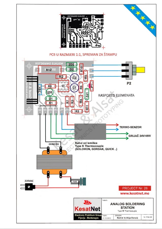 Hakko 936. Gordak 952. diy. analog soldering station. schematic | PDF