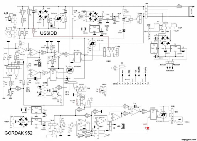 Hakko 936. Gordak 952. diy. analog soldering station. schematic | PDF