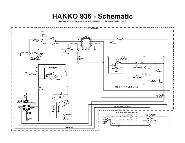 Hakko 936. Gordak 952. diy. analog soldering station. schematic