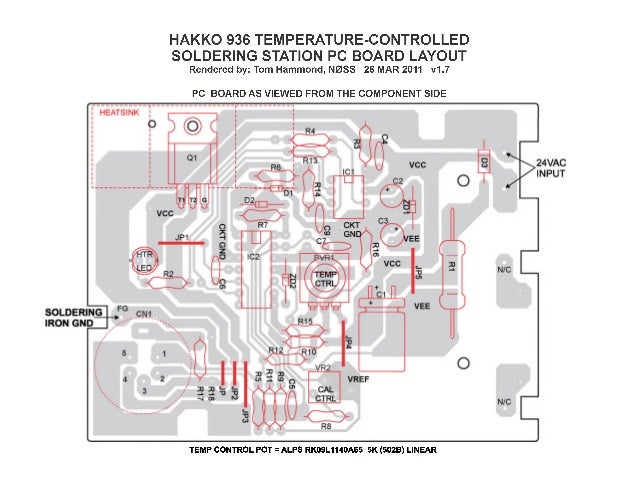 Hakko 936. Gordak 952. diy. analog soldering station. schematic
