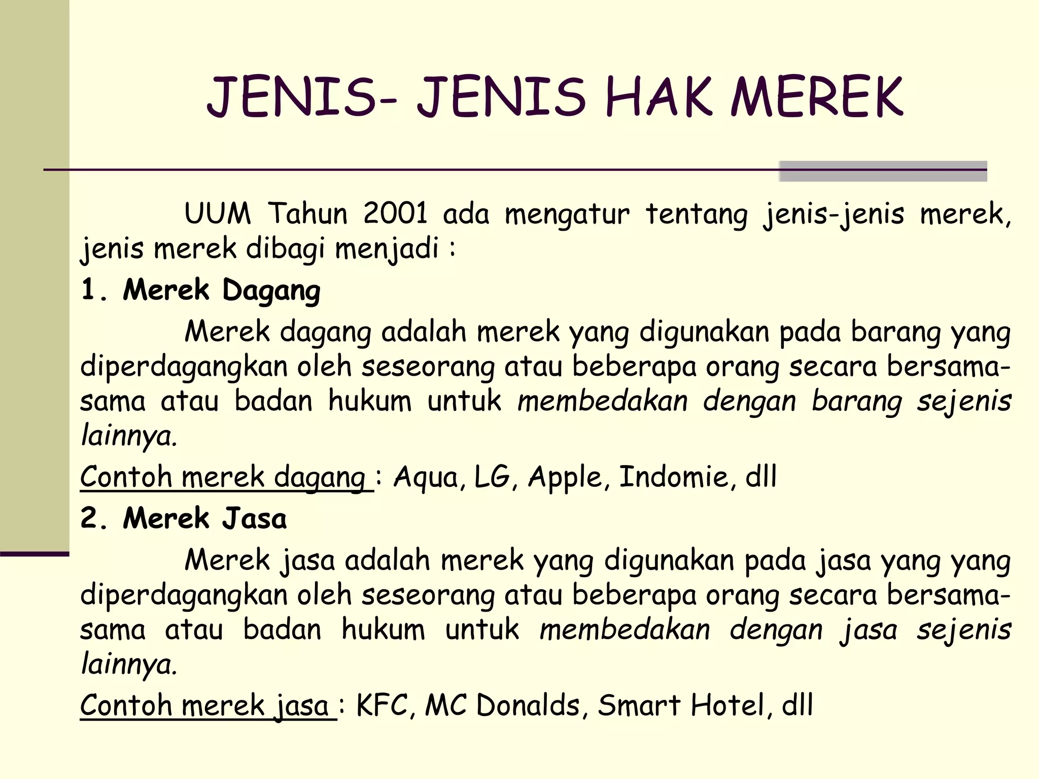 HAK MEREK UU NO. 15 TAHUN 2001.ppt