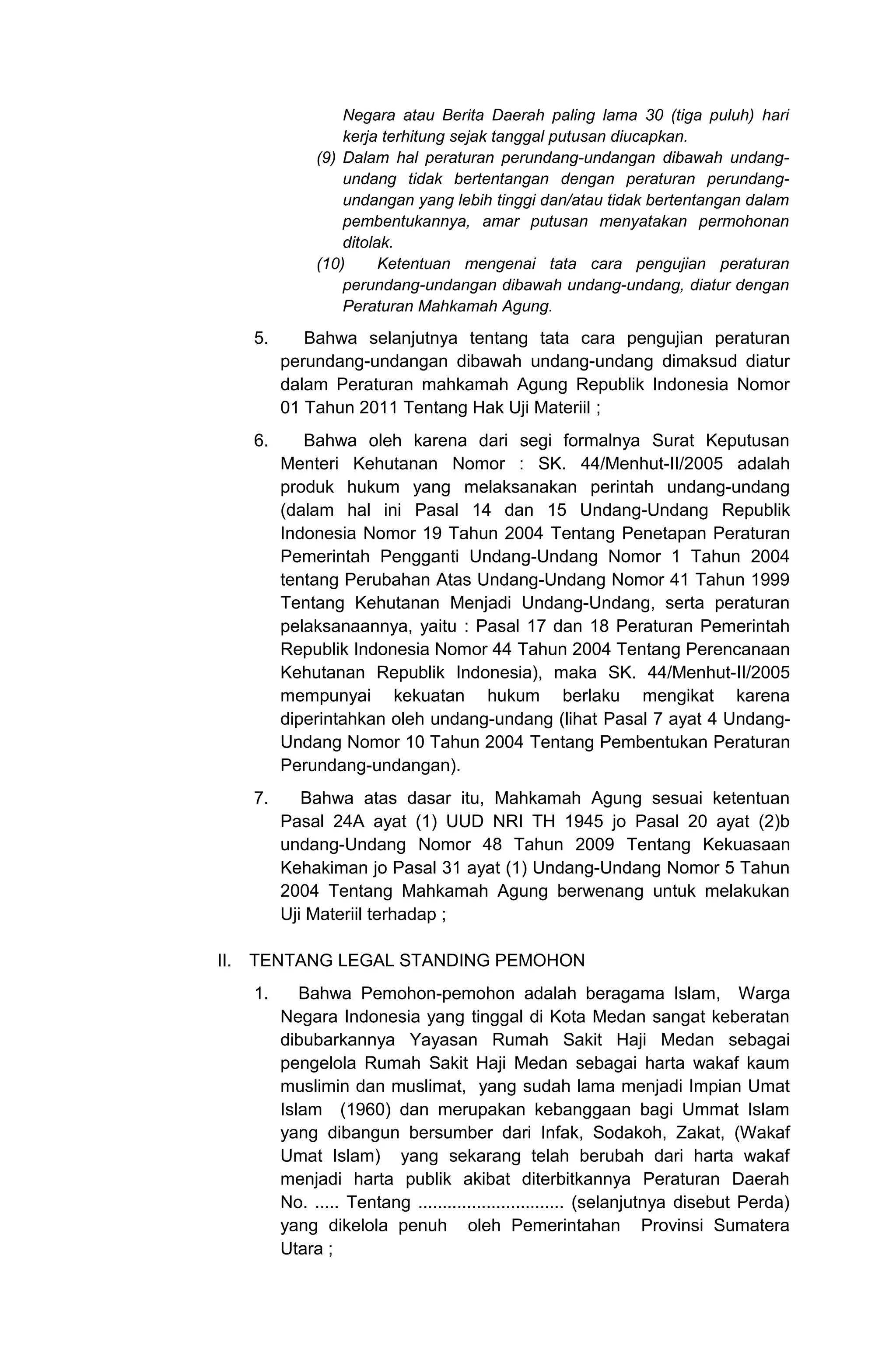 Hak uji materil ke mahkamah agung ri | DOC