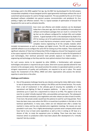 INDIGENISATION OF AIRBORNE LRUs AND GROUND TEST EQUIPMENT | PDF