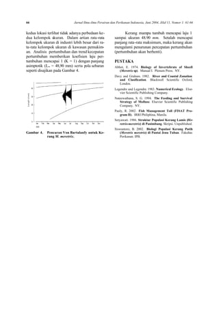BIO-ECOLOGI KERANG LAMIS (Meretrix meretrix) DI PERAIRAN MARUNDA | PDF
