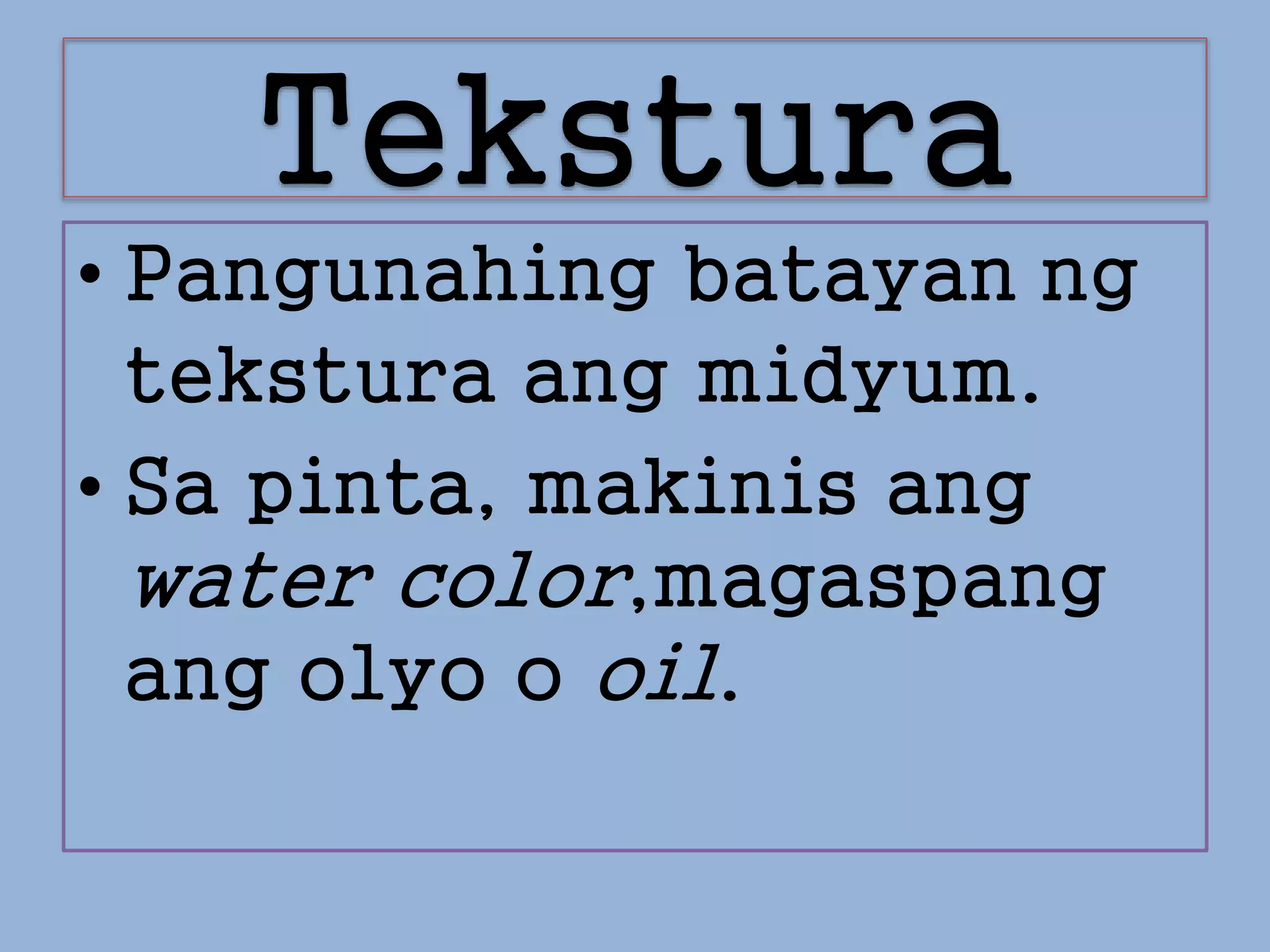 elemento ng sining | PPTX