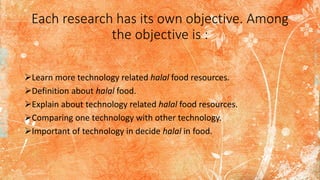 Halal food and technology | PPTX