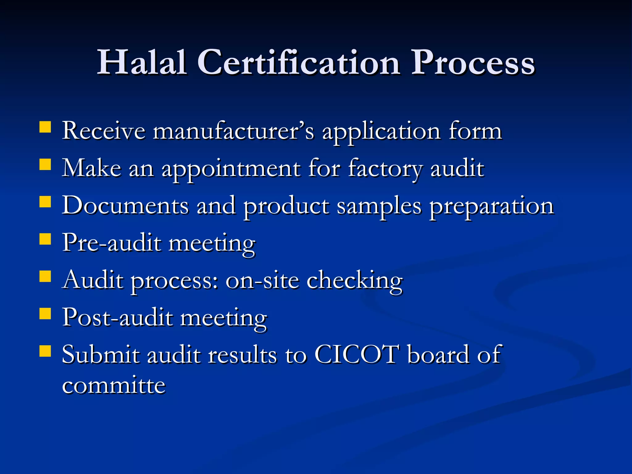 Halal Food Audit | PPT