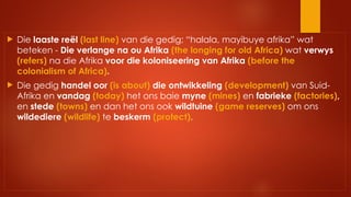 Halala Afrika - Johannes Kerkorrel Presentation | PPTX