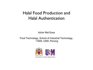 Halal Food Production and authentication | PPT