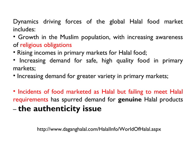 Halal Food Production and authentication | PPT | Food Industry | Industries