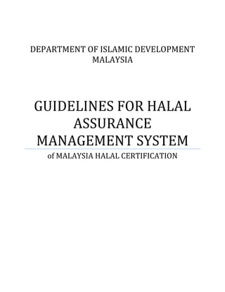 Halal Assurance System | PDF