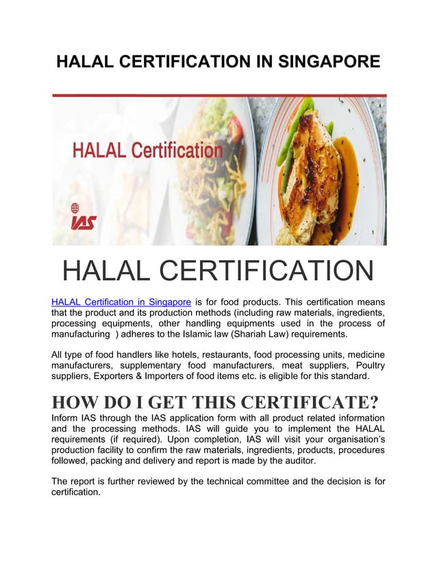 Halal certification in singapore | PDF