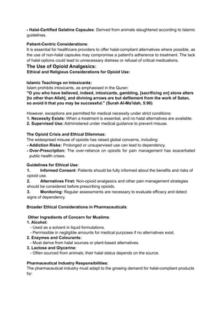 Halal Compliance in Capsule Production and the Use of Opioid Analgesics ...