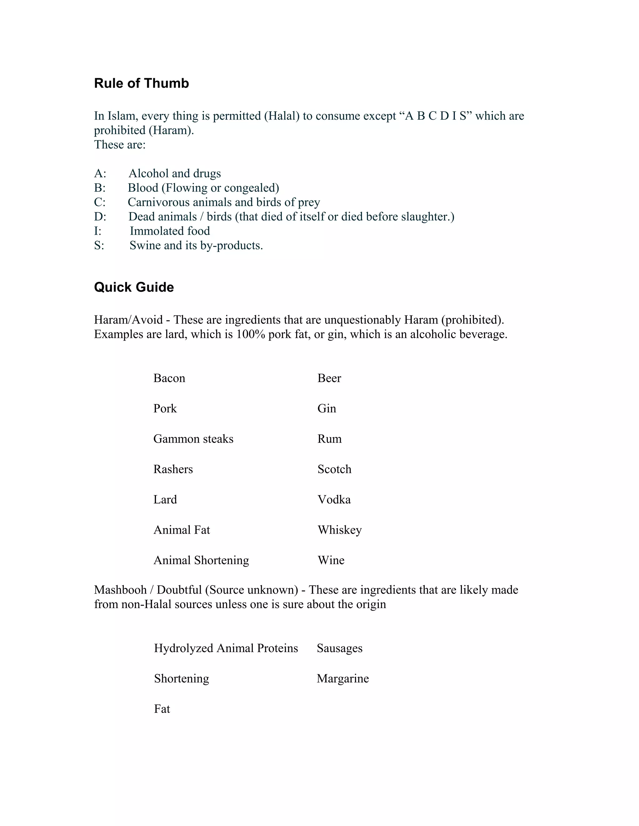 Halal Food and Certification | PDF