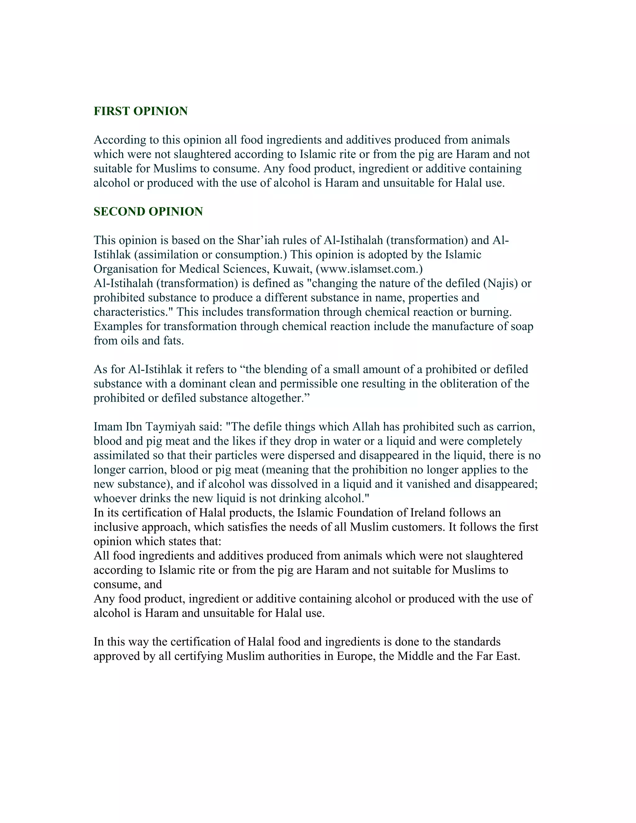 Halal Food and Certification | PDF