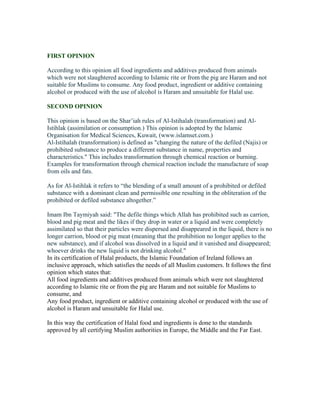 Halal Food and Certification | PDF