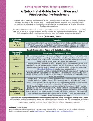 Halal food guide | PDF