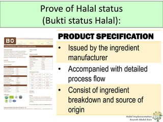 Halal ingredient - Manual Procedure for Malaysia Halal Certification | PDF