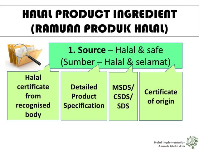 Malaysia Halal Certification - Halal Ingredient | PDF