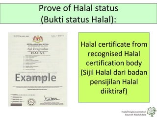 Malaysia Halal Certification - Halal Ingredient | PDF